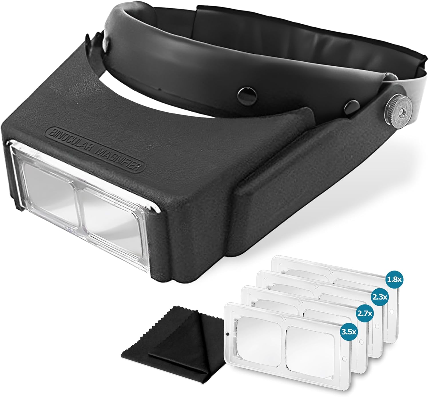 Professional 4-Lens Headband Magnifier LED Illuminated Jewelry Loupe 1 ...