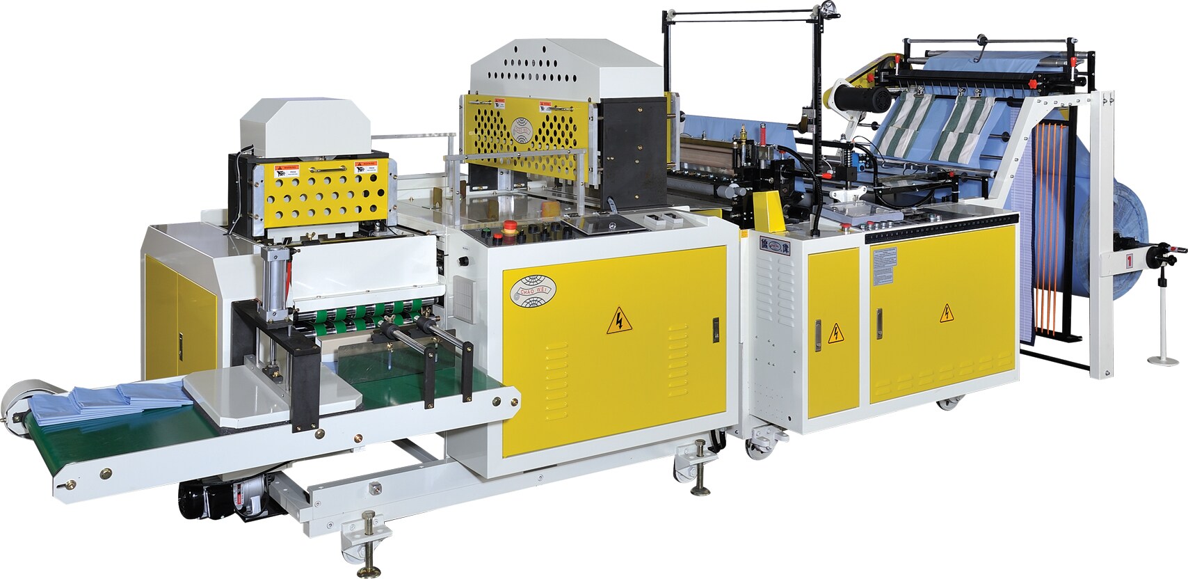 Automatic High Speed cutting & sealing Machine With In-line 3 folding ...