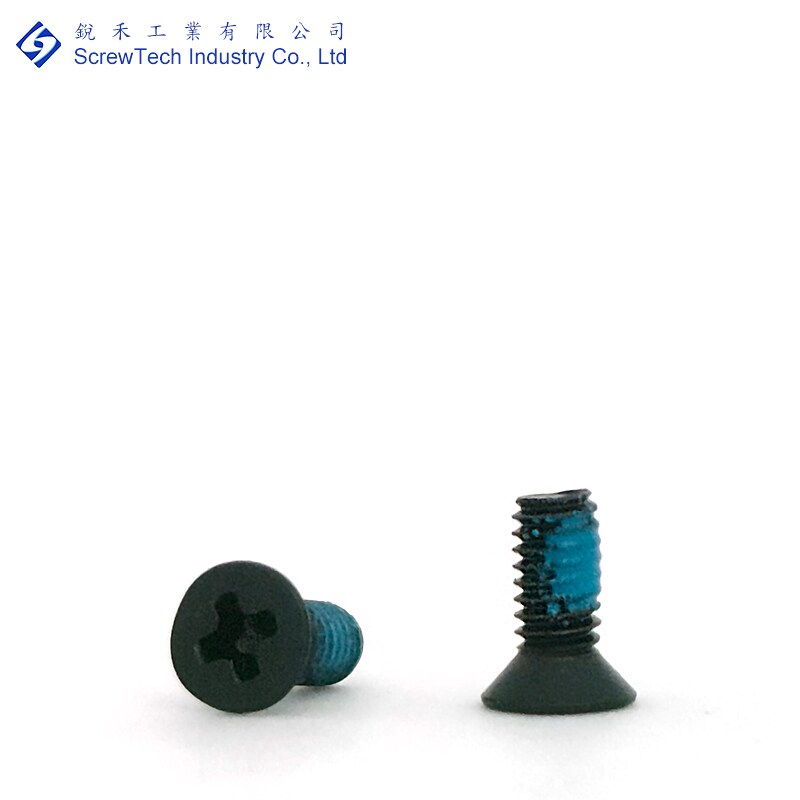 【ScrewTech】Flat Head, Phillips, M2.5x6, Machine Screw, Black Zinc ...