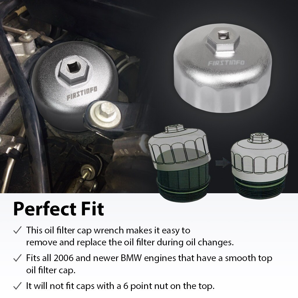 FIRSTINFO BMW Oil Filter Wrench 3 8 Dr X 16 Flutes X 86 6mm X 54mm H FIRSTINFO BMW Oil Filter Wrench 3 8 Dr X 16 Flutes X 86 6mm X 54mm H