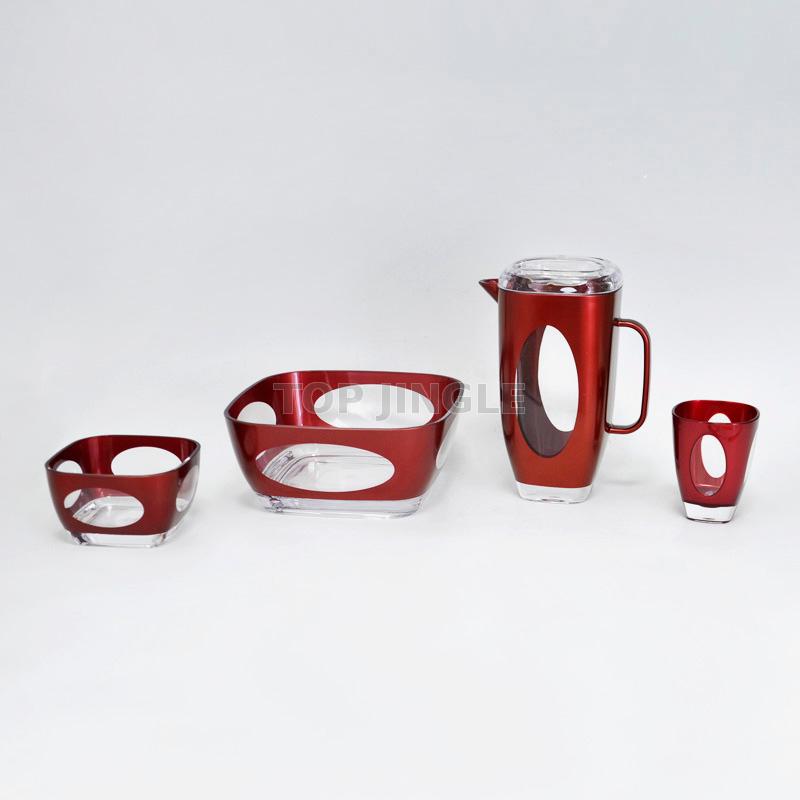 Red Acrylic Tableware Set | Taiwantrade.com
