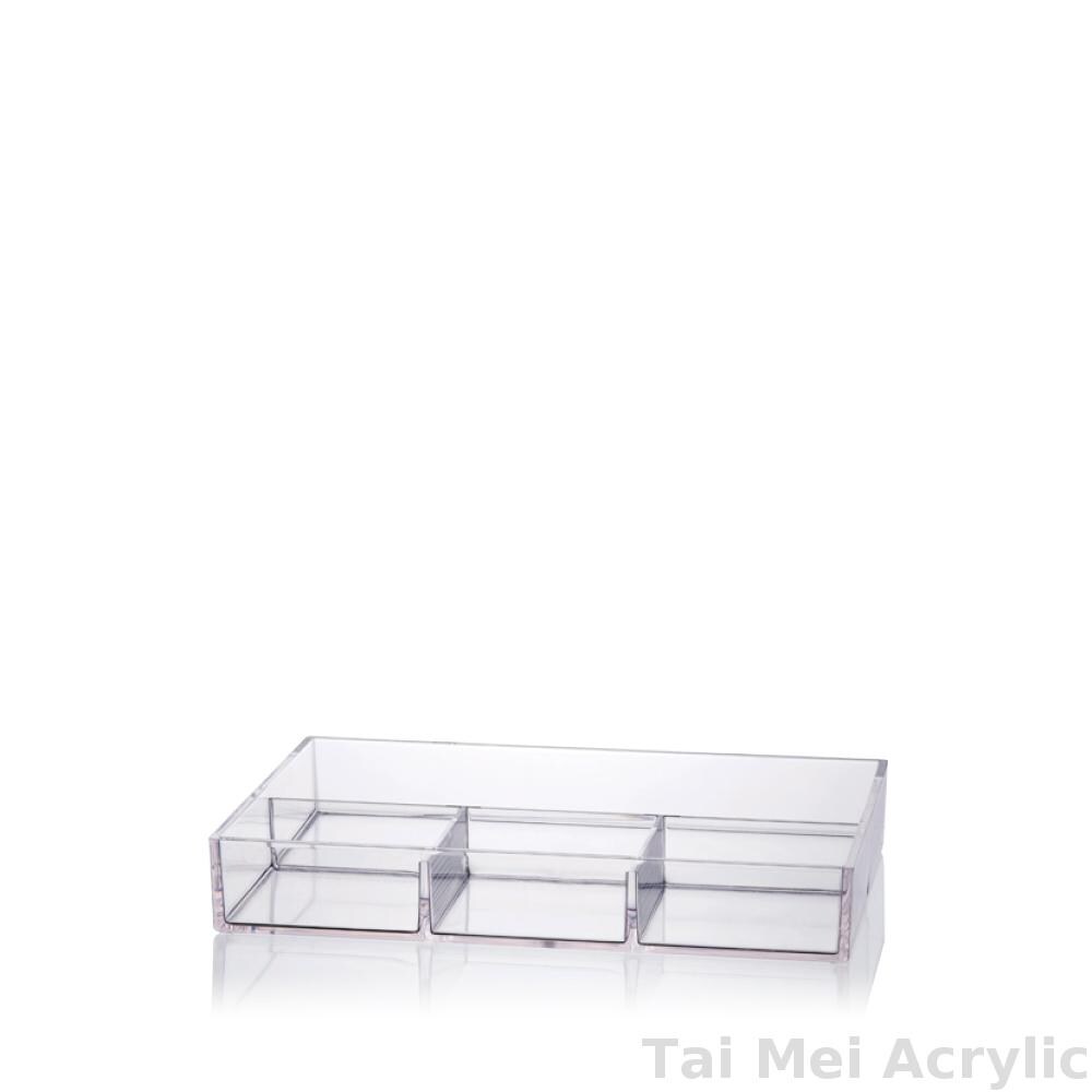 Acrylic 4-Compartment Accessory Box, 4 compartment tray, desk ...