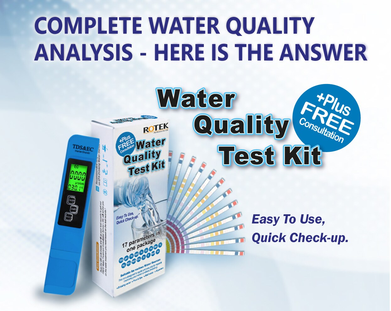 Rotek Water Quality Test Kit 17-in-1 | Taiwantrade