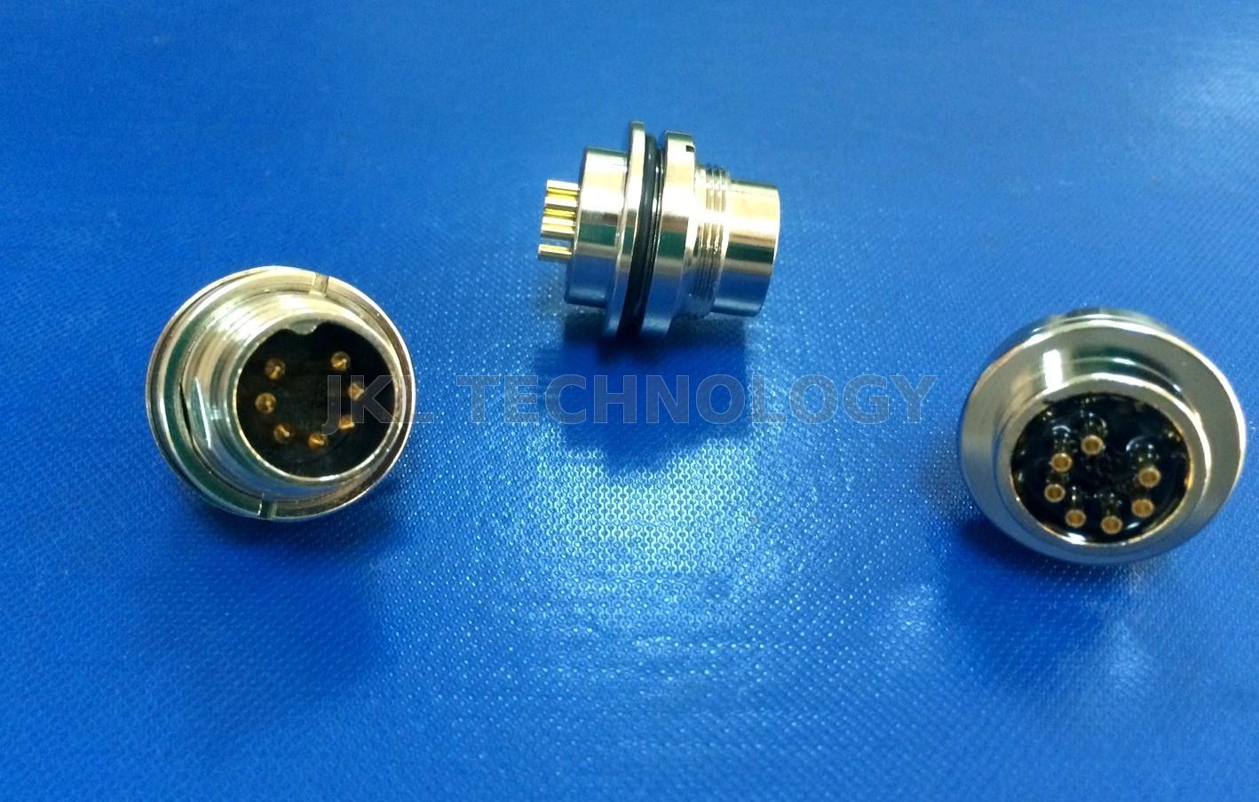 M16 7Pin 270° Male Front Panel Mount Connector | Taiwantrade.com