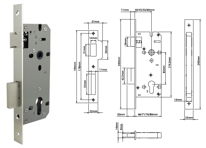 Euro Mortise Door Lock Case | Taiwantrade.com