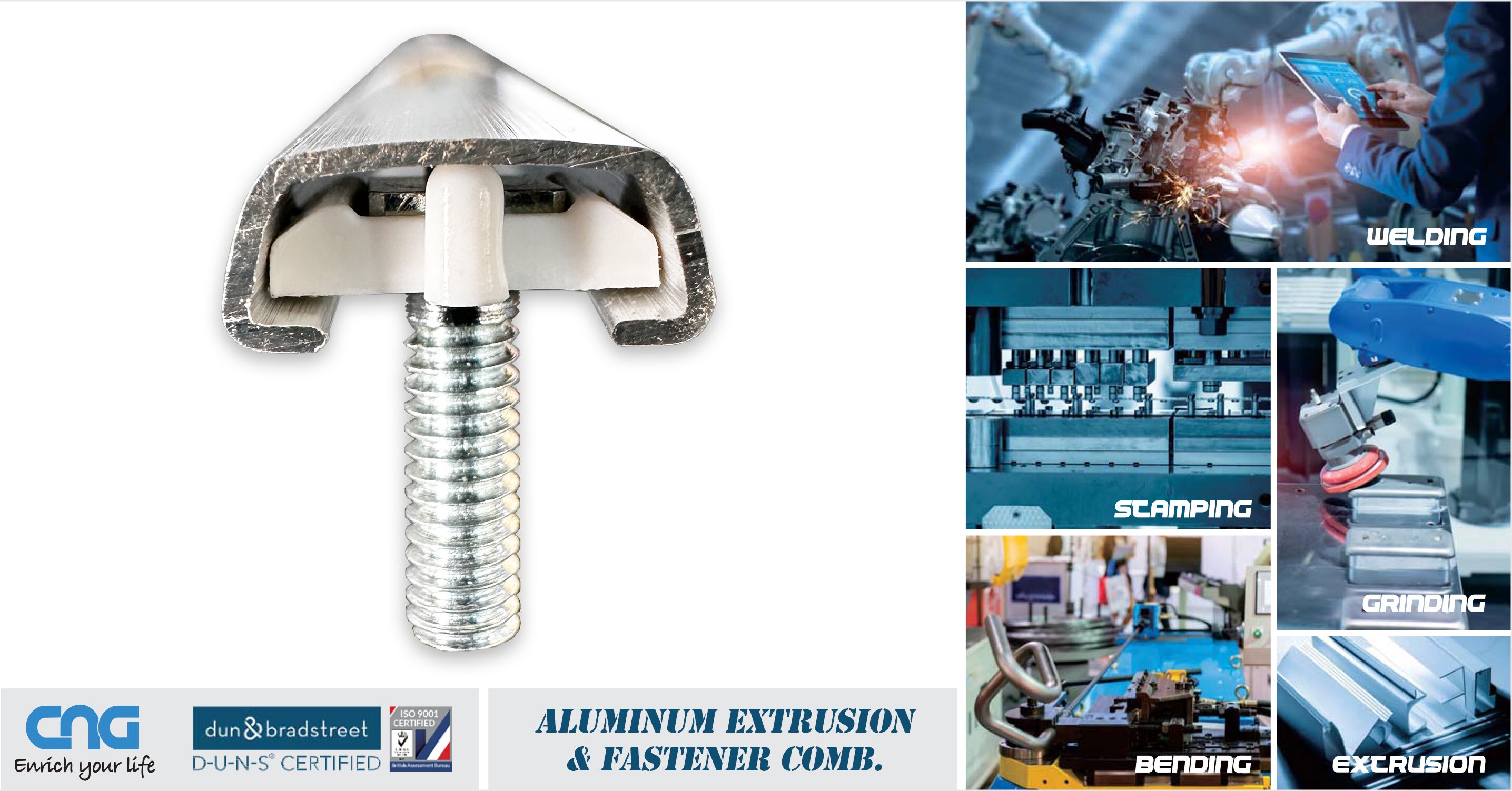 Customized Aluminum Extrusion & Stamping Parts & Plastic Fastener ...