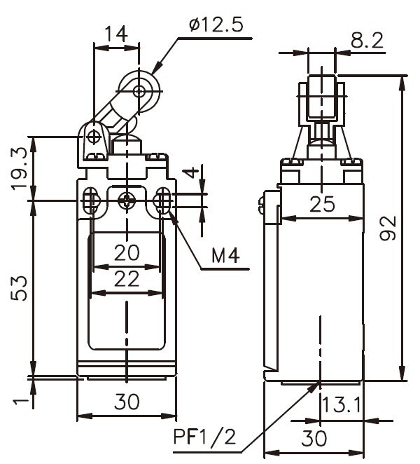 TEND天得小型立式限動開關TZ-9224-可鑫科技股份有限公司