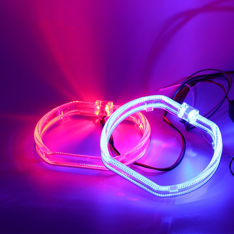 Square Angel Eyes LED Halo Ring for 100mm Projector Lens Color Super ...