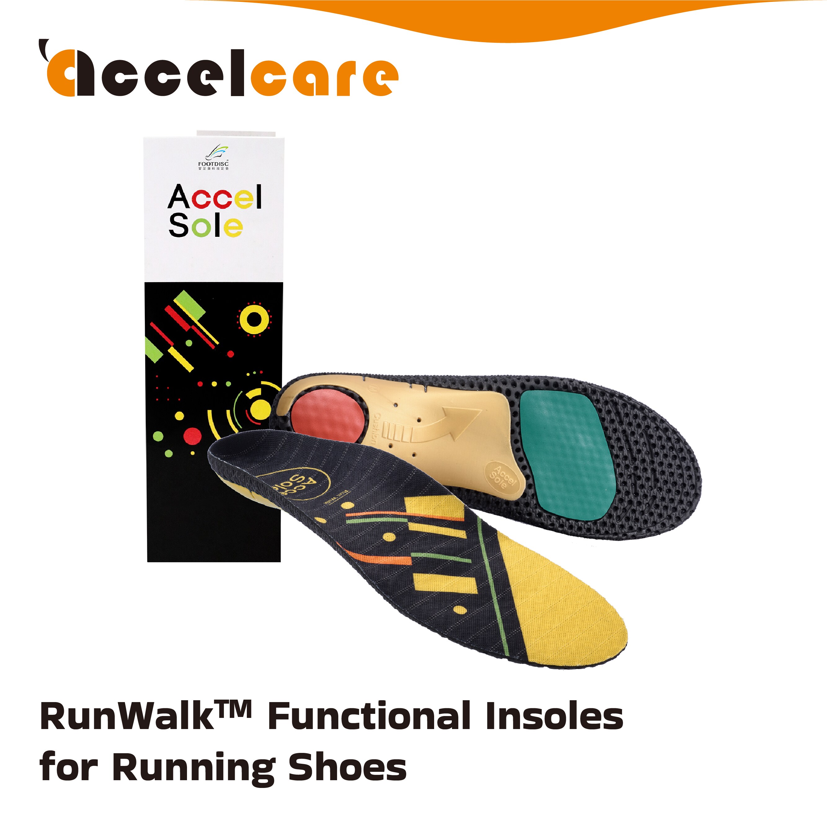 Accelcare® RunWalk™ Biomechanical Orthotic Insoles, Functional Insoles ...
