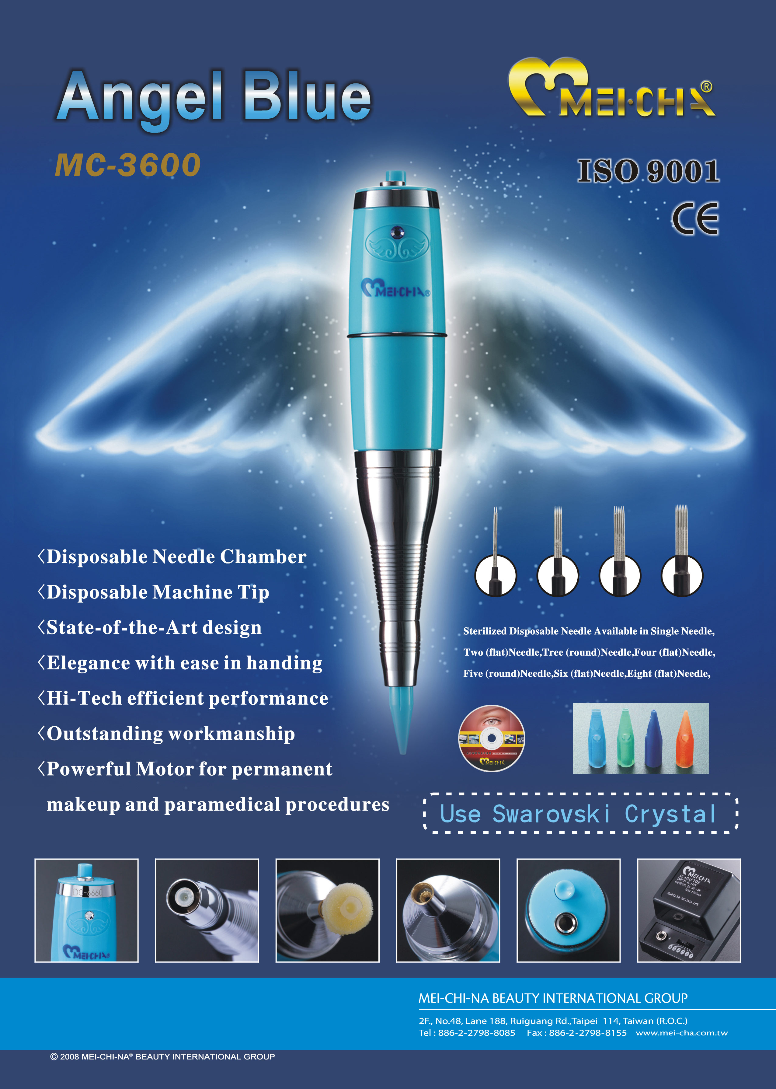 Tattoo Machine Kit, Permanent Makeup Machine, Angel Blue PMU Machine ...