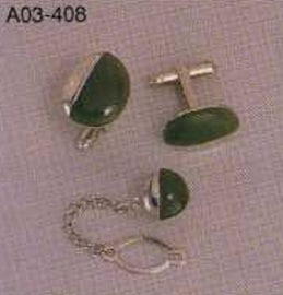 Taiwan Jade Tie pin and Cufflink | Taiwantrade