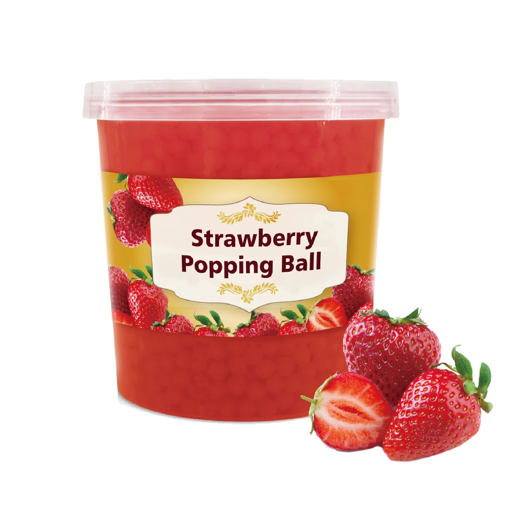 Strawberry Popping Boba (Bursting Boba) | LI CHENG BIOTECHNOLOGY CO., LTD.