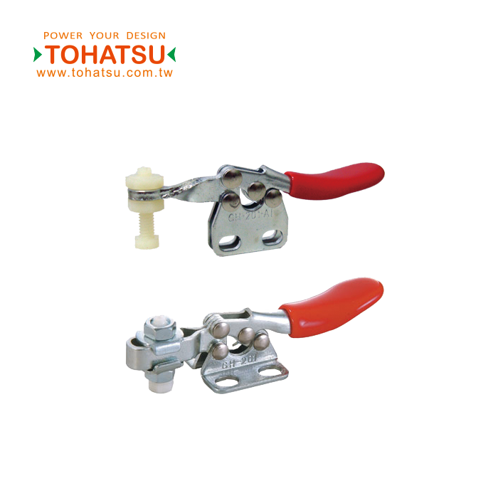 Steel & SUS Horizontal Toggle Clamp with U-Bar or Straight Bar, Flanged ...