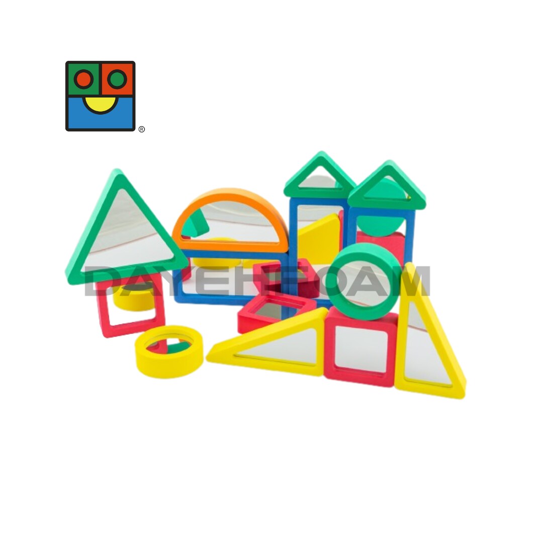 Educational Creative Colorful Foam Mirror Blocks , mirrored block,Set ...