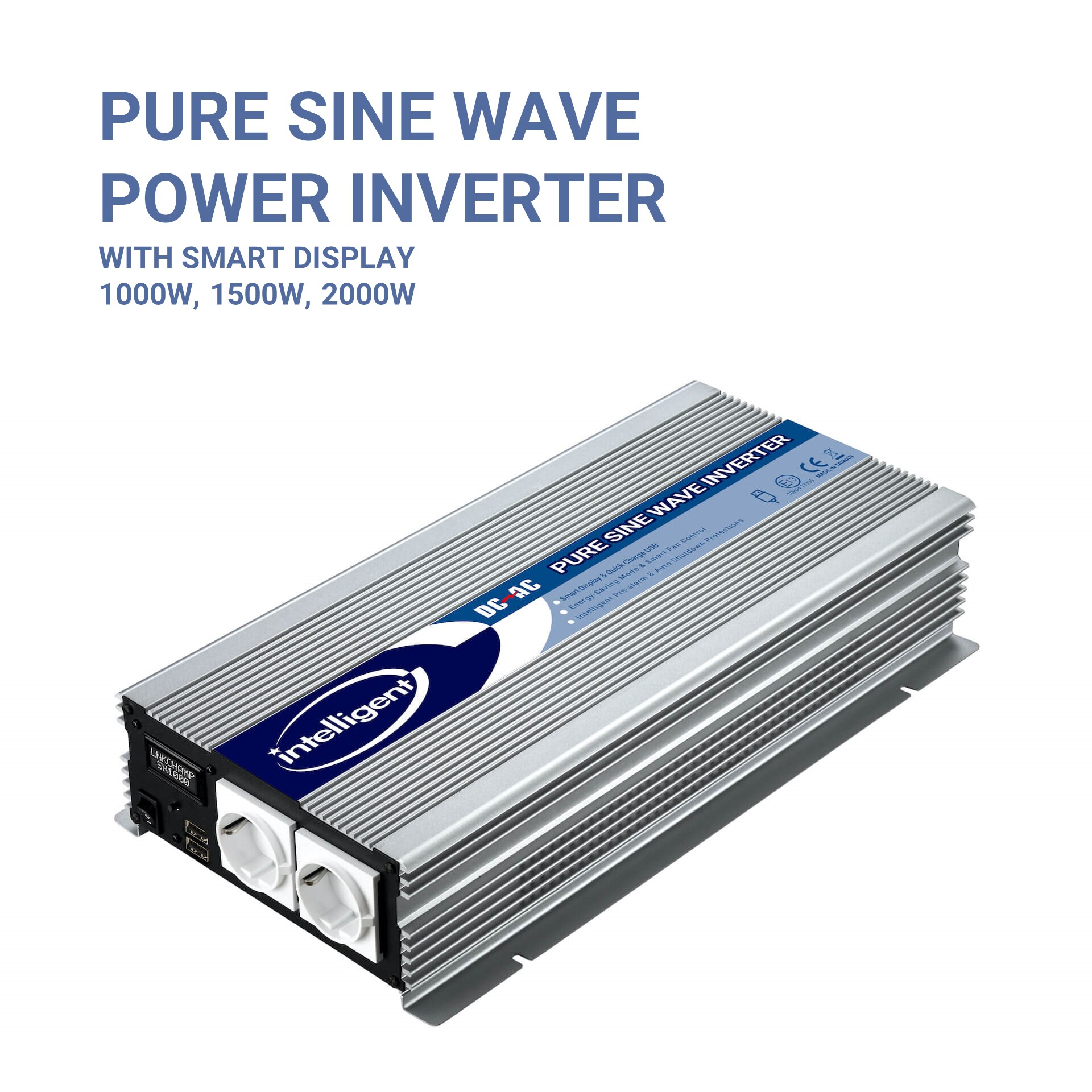 1500W Pure Sine Wave Power Inverter w/ Smart Display LCD/OLED | Taiwantrade