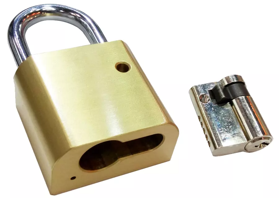 Euro Profile Half Cylinder Brass Padlock | SECUTOR CORPORATION