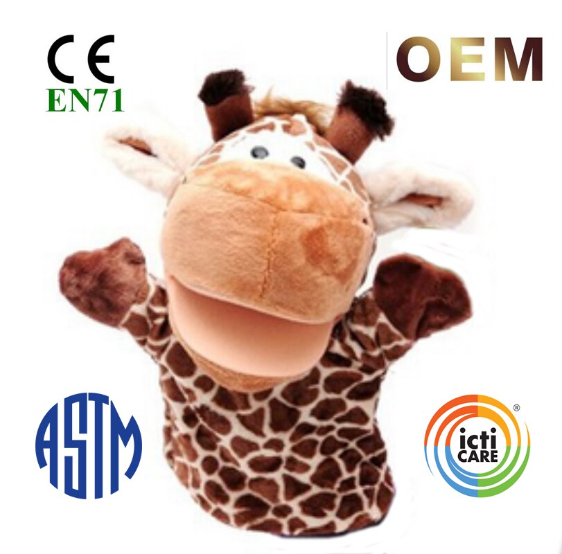 Custom plush animal giraffe hand puppet | Taiwantrade