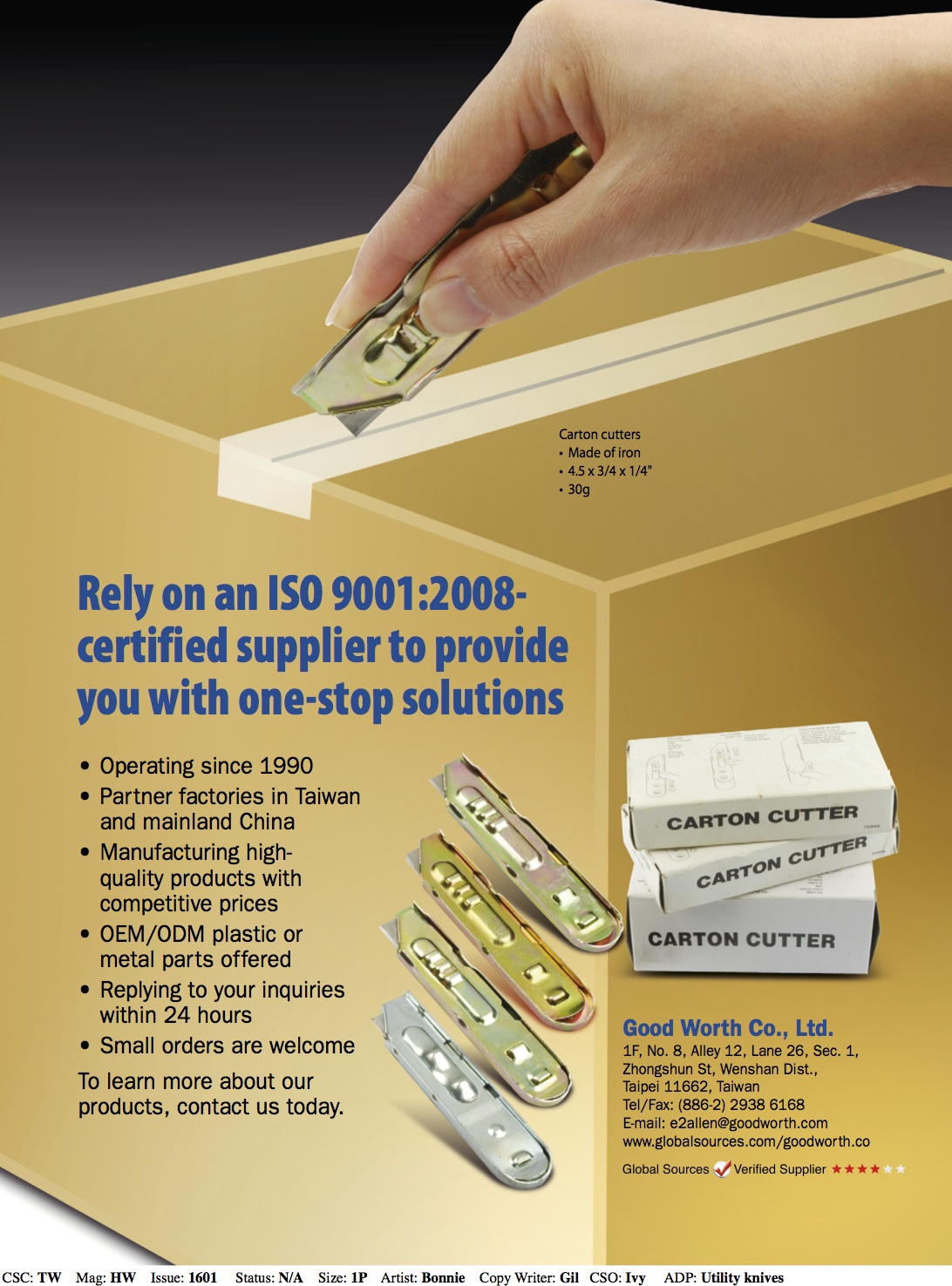 Carton Cutter | Taiwantrade.com