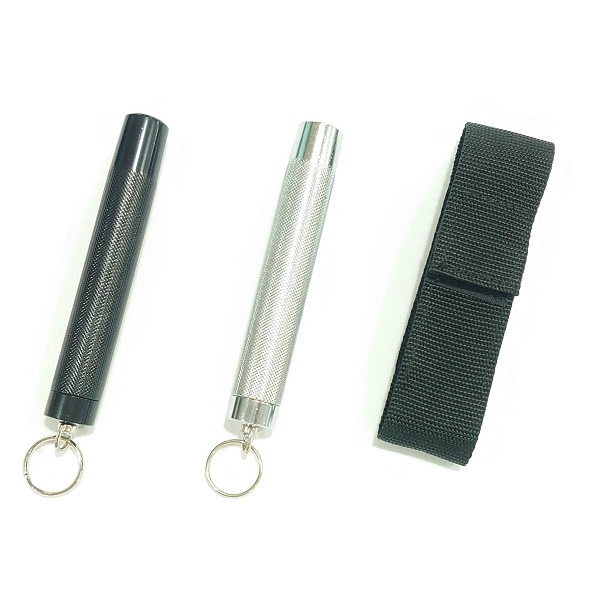 12″ Steel Expandable Baton with Key Ring w/ Nylon Pouch for Security ...