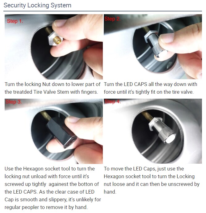 Truck Tire Safety Alert Truck Tire Pressure LED Alert Monitoring Cap ...