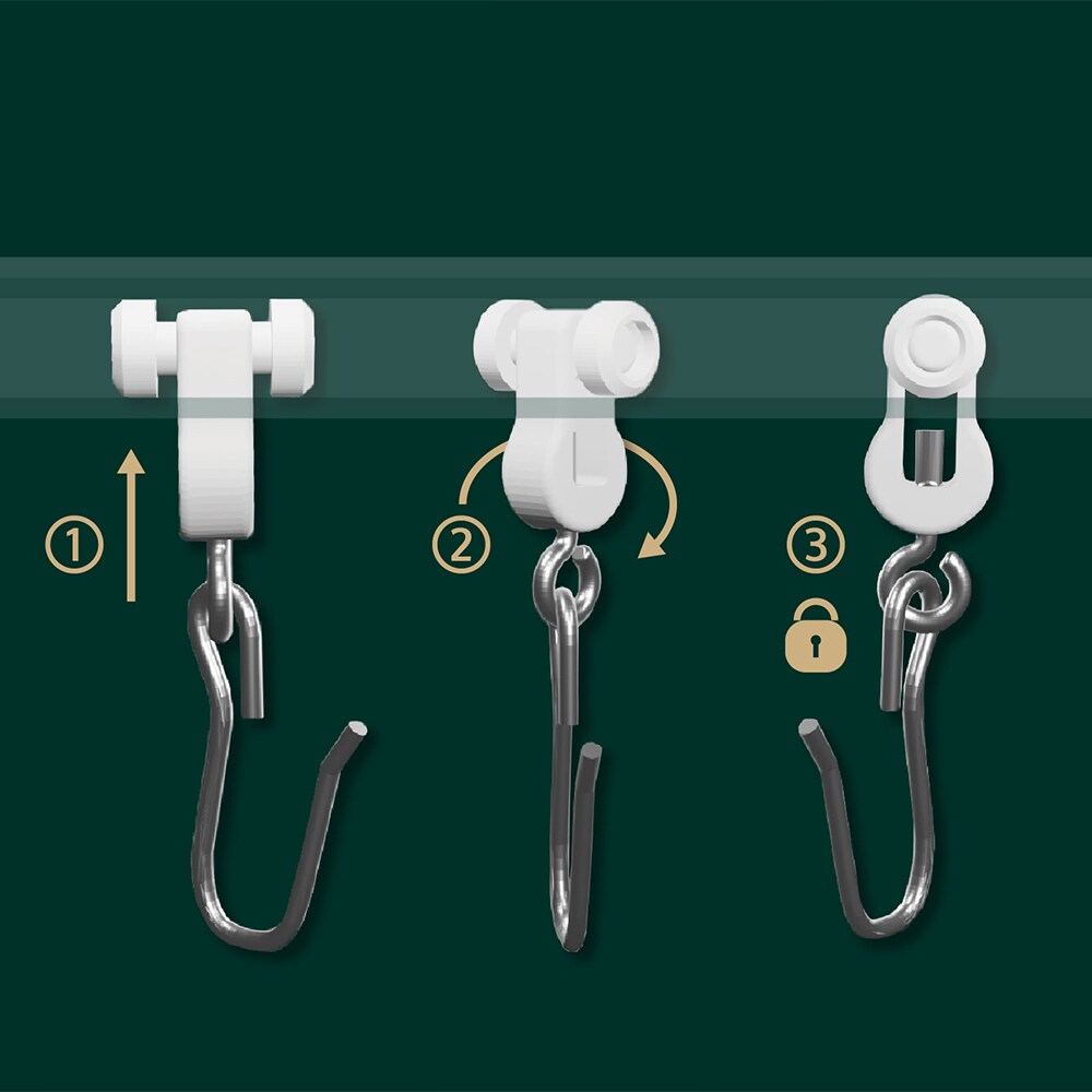Quick insert curtain track pulley for easy mid-track installation ...