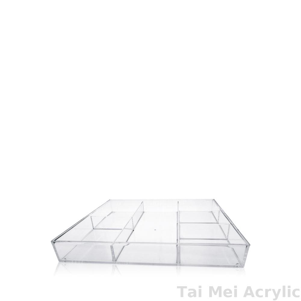 Acrylic 6-Compartment Accessory Box, 6 compartment tray, desk ...