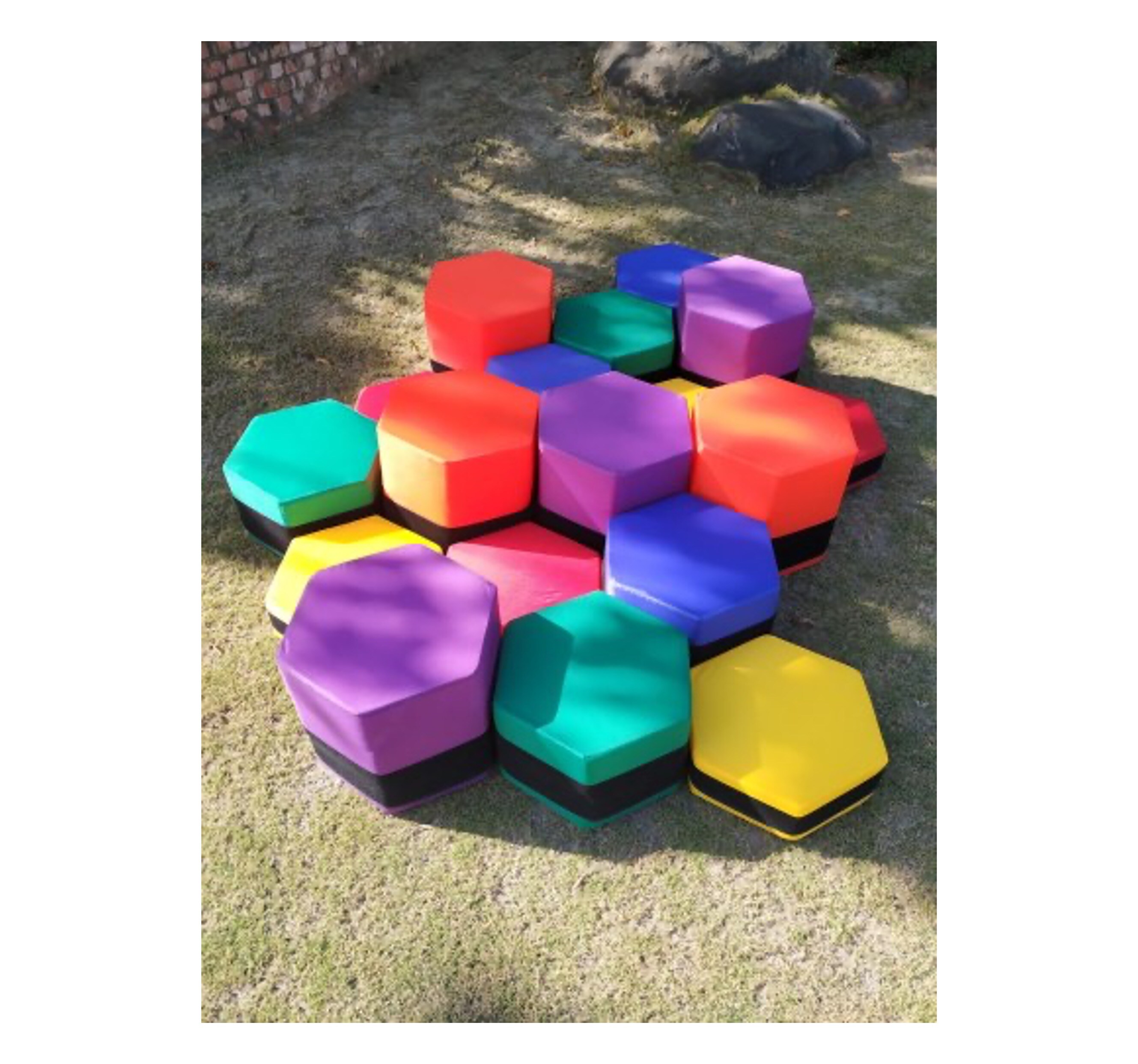 Hexagon Balance Stepping Stones Set of 6 | Taiwantrade.com