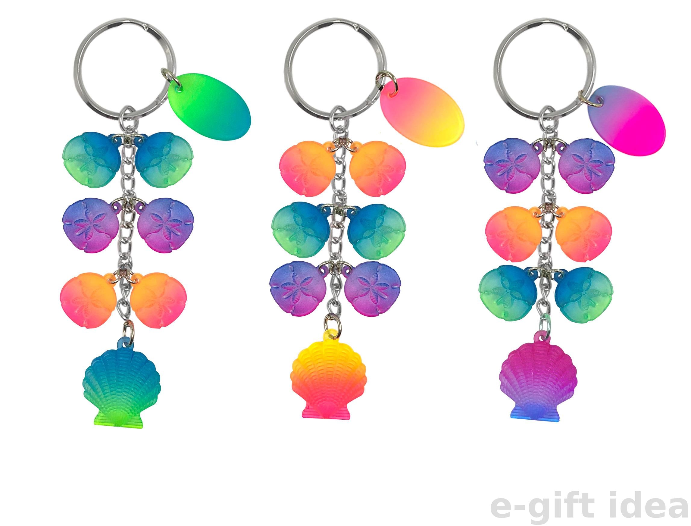 7 Chamrs Sea Shell & Sand Dollar Keychain | Taiwantrade