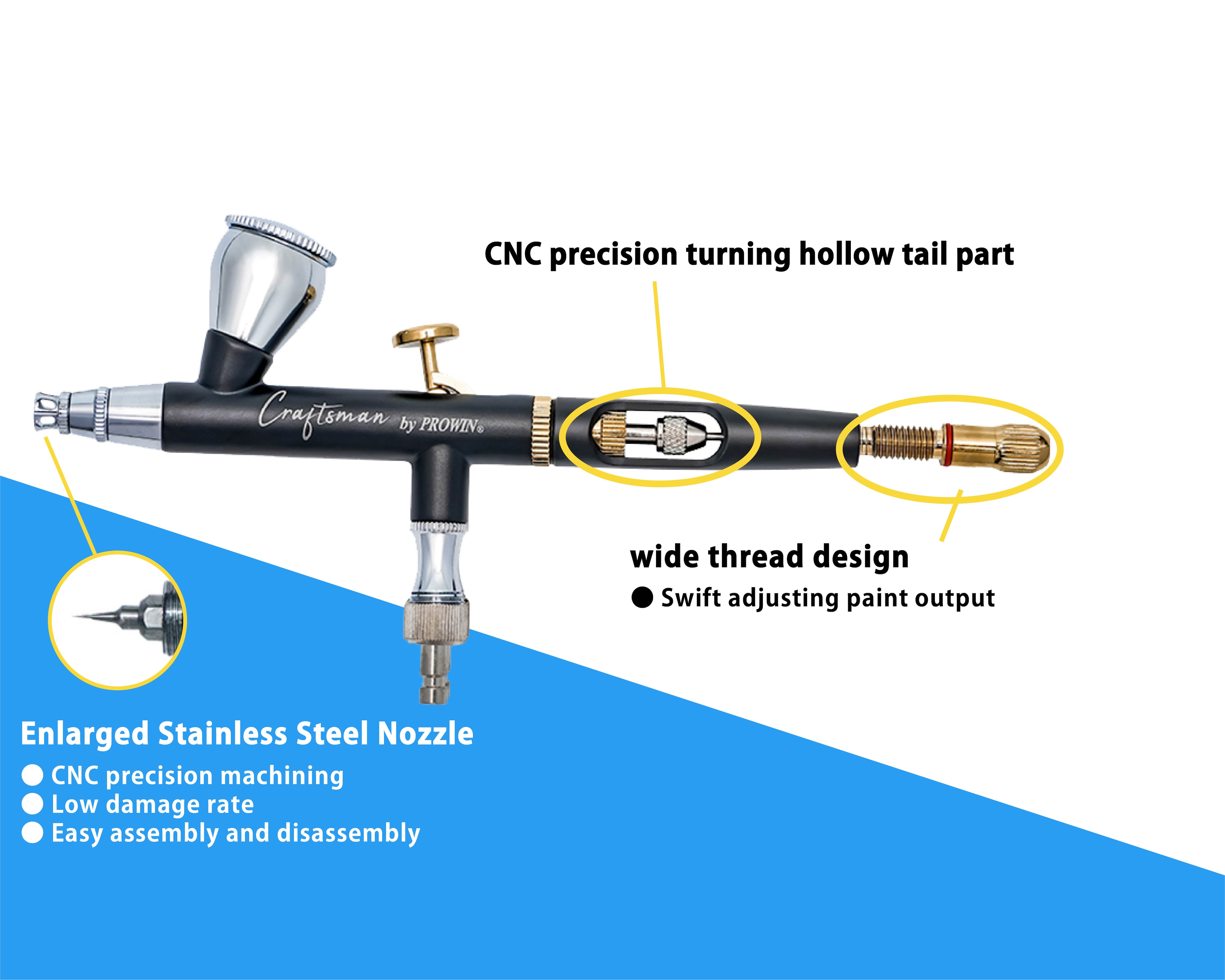 Professional 0.2 0.3 0.5 mm Airbrush kit for scale models | PROWIN ...