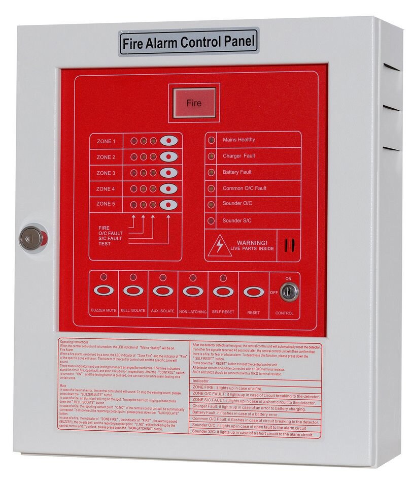 YF-3 5 Zone Conventional Fire Alarm Control Panel | Taiwantrade