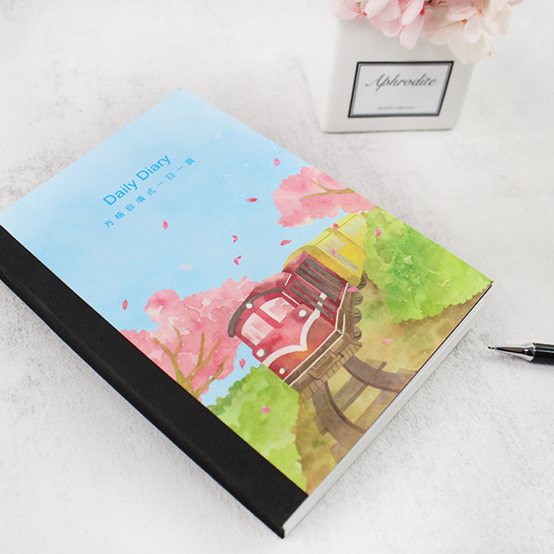 A6 Undated Daily View Diary for 186 Days (One Page Per Day/3 mm Square ...