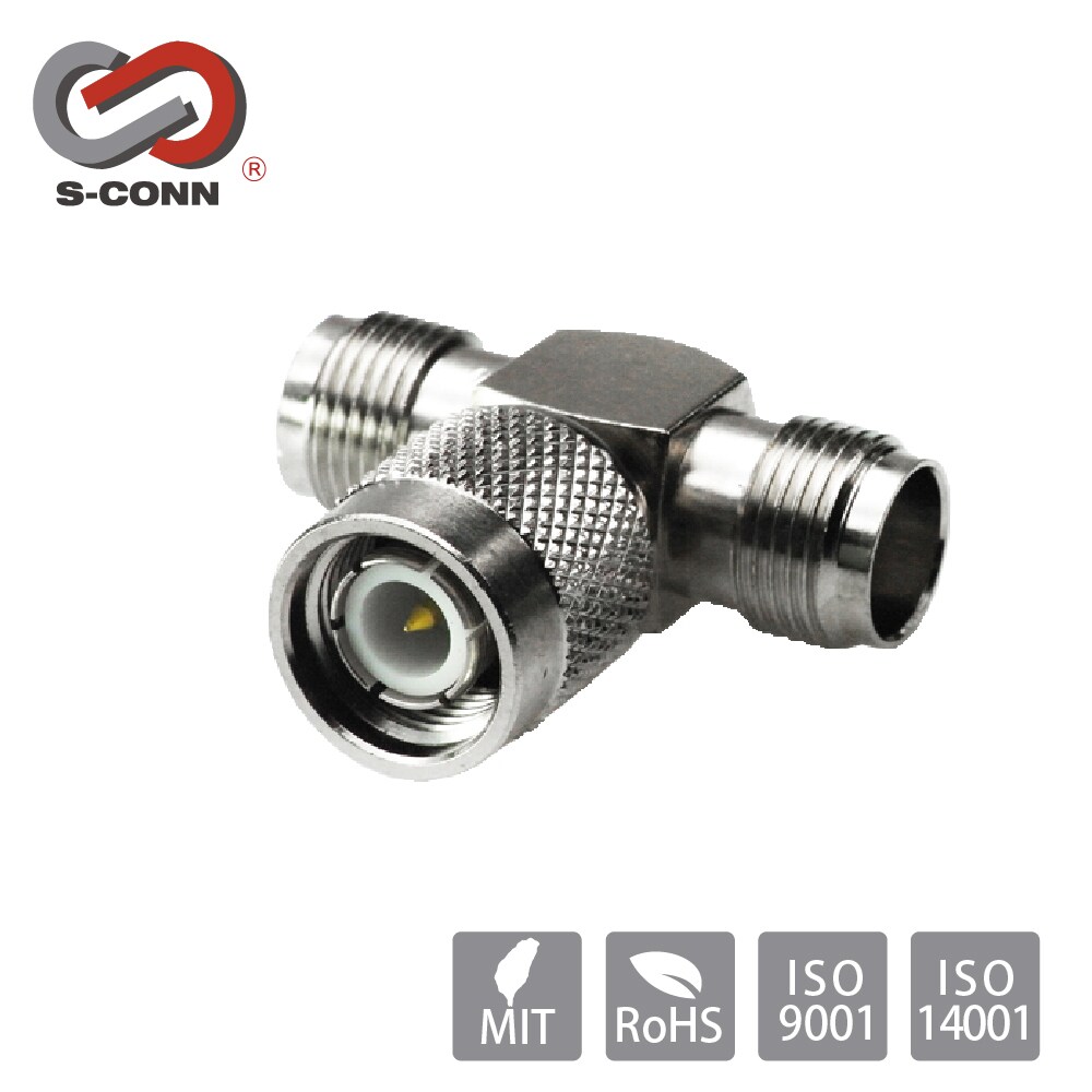 RF/Coaxial connector, TNC Jack to Plug to Jack, " T" Type Adapter ...