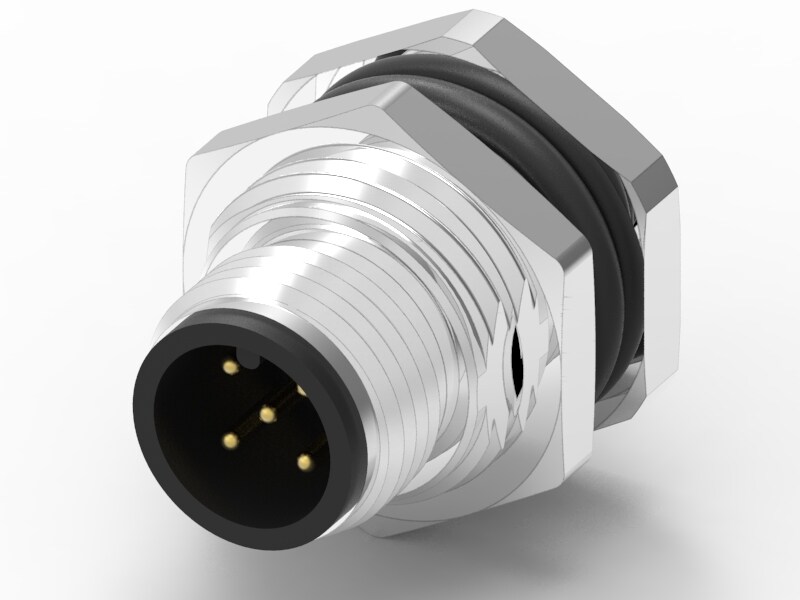 WP M12(M) 5PIN A-Coded Front Lock PCB Type(Lock:PG9) | NIAN YEONG ...