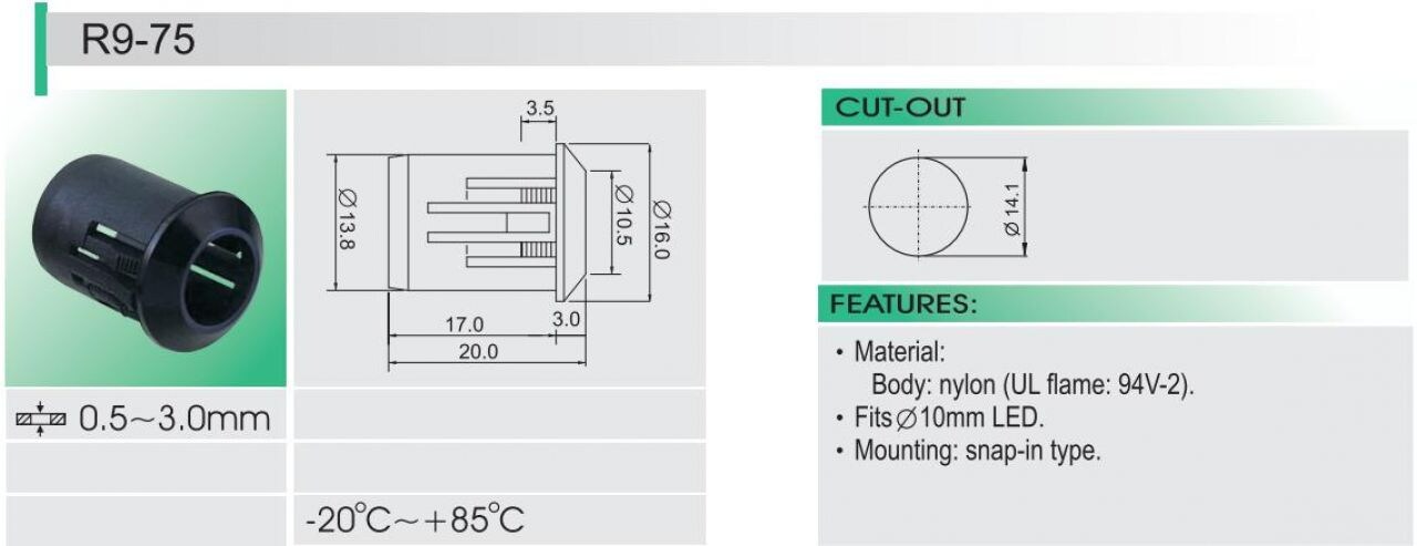 LED Indicator Holder | SHIN CHIN INDUSTRIAL CO., LTD.