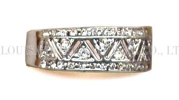 Rhodium/Gold Plated Crystal Ring | Taiwantrade.com