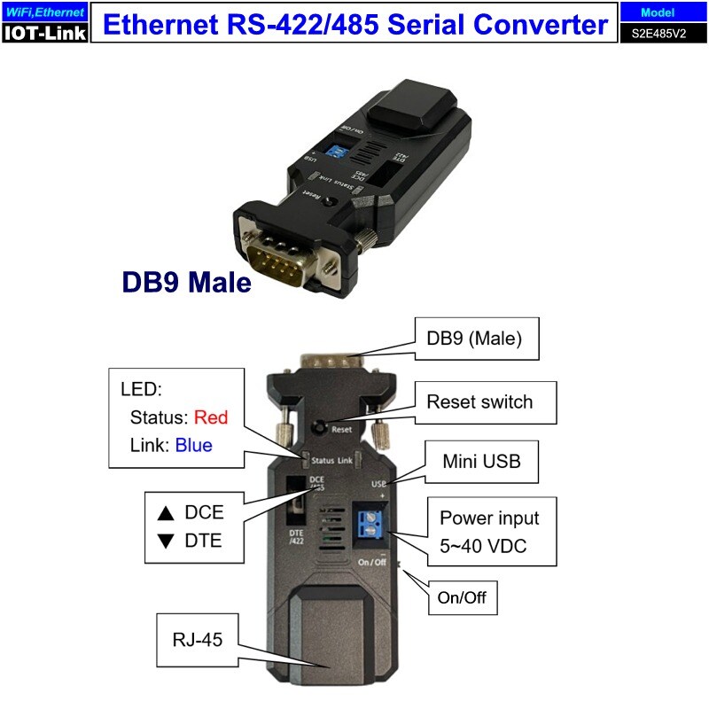 Ethernet to RS422/485 serial converter, support Modbus RTU, Https | Taiwantrade