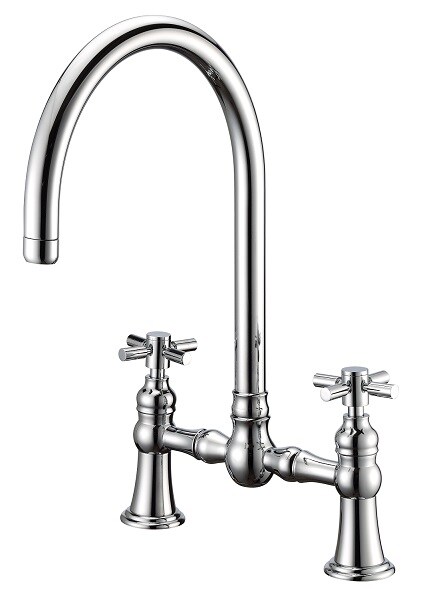 Brass Desk Mounted Kitchen Faucet - CS-3850-4 | Taiwantrade