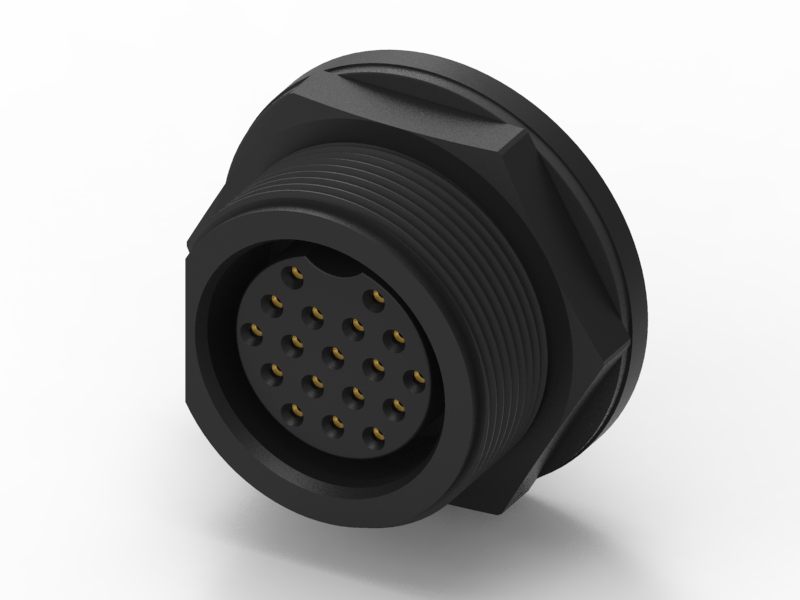 WP D Size(Male Connector/Female Pin) 18PIN Front Lock PCB Type(Screw ...