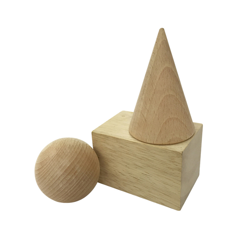 6 Shapes Plain Wood Geo Blocks Set | Taiwantrade