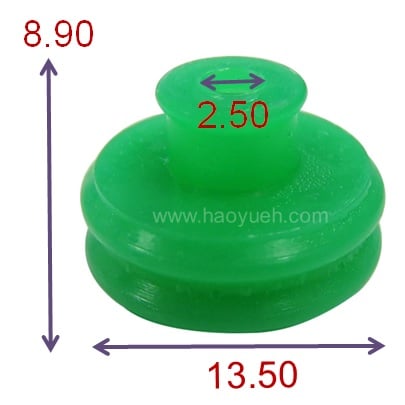 7157-3580-60 (HY1244) Wire Seals For Wiring Harness , Green, Yazaki ...