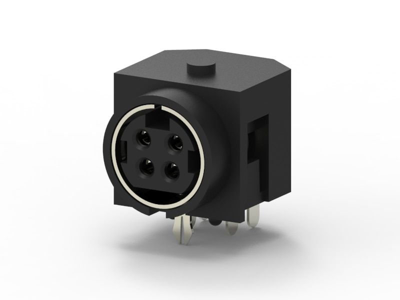 Power Din 4PIN(F) DIP 90° | NIAN YEONG ENTERPRISE CO., LTD.