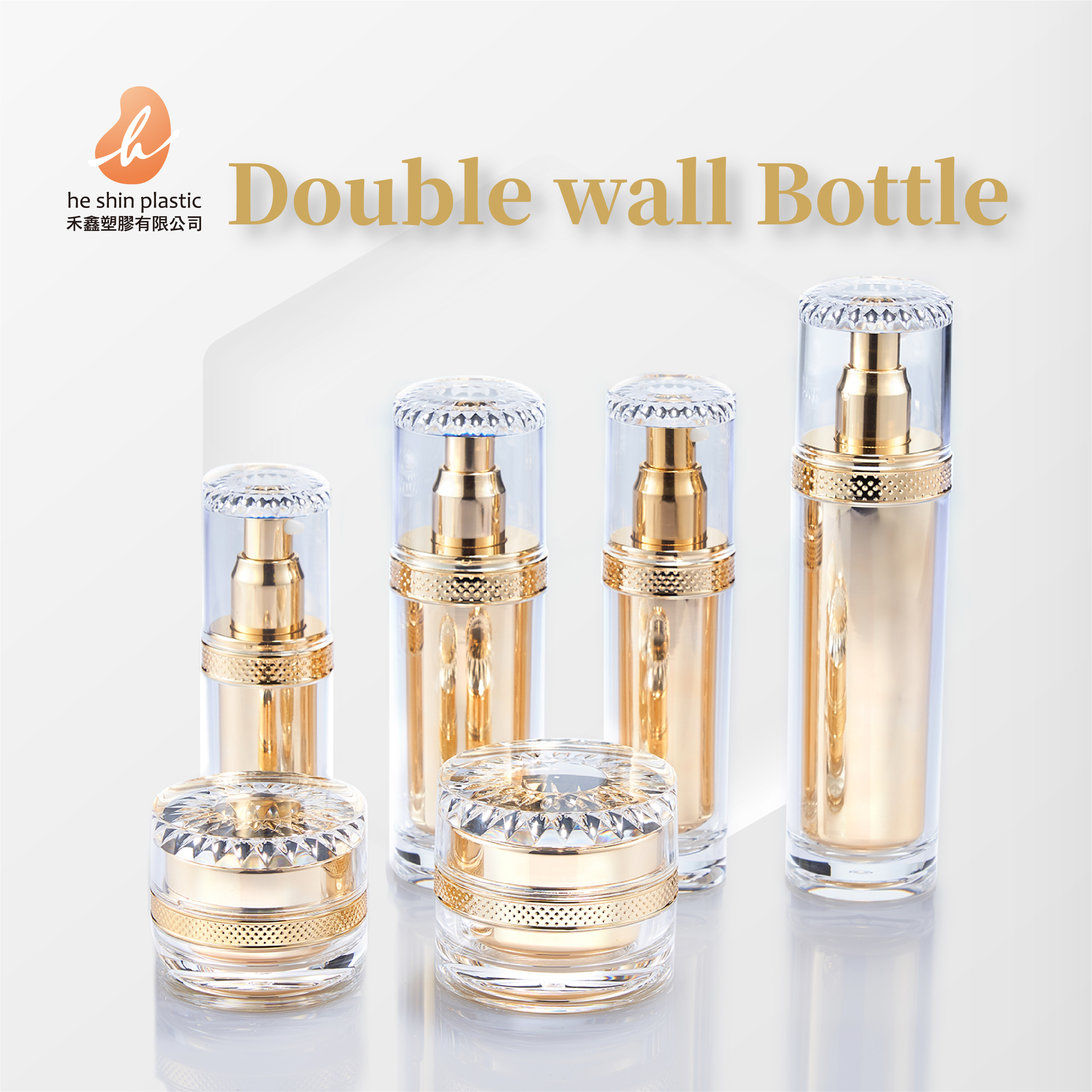 Packaging for Cosmetics - PMMA/Acrylic Double Wall Bottle & Jar ...