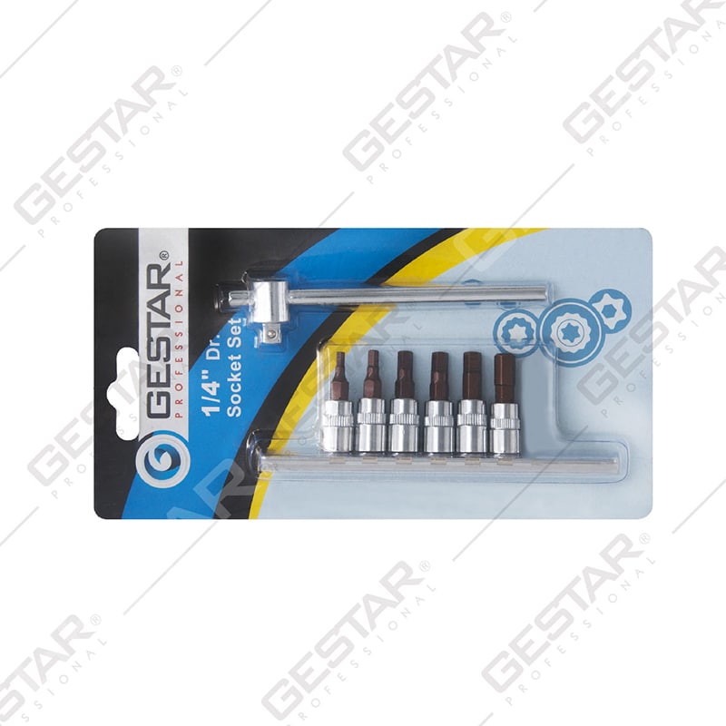 1/4" Dr. Hex Bits Socket Set - 7 Pc. Clip Rail | Taiwantrade
