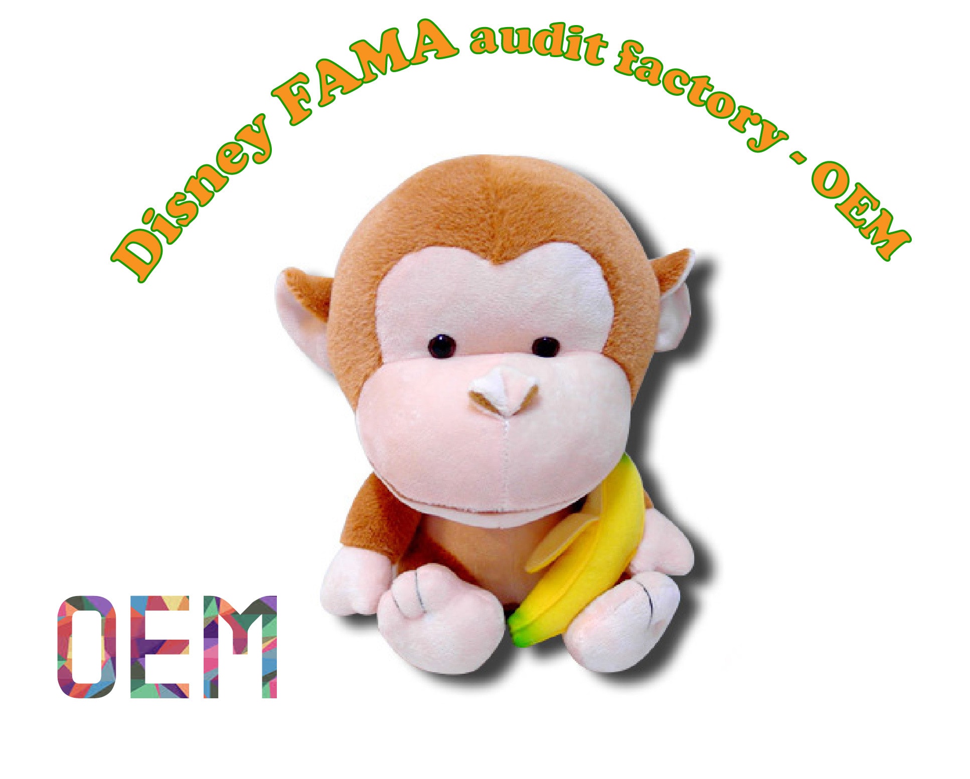 Funny cute monkey with banana plush toy stuffed animal | Taiwantrade.com