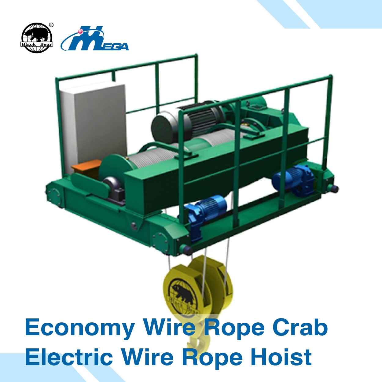 Economy Wire Rope Crabs, Black Bear Electric Wire Rope Hoists | Taiwantrade
