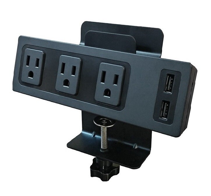 Desk Clamp 3 Outlet Surge Power Strip | Taiwantrade