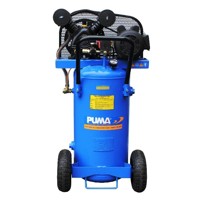 PUMA Oil-lube Single Stage 2 HP, 20 Gallon, Belt Drive Portable Air ...