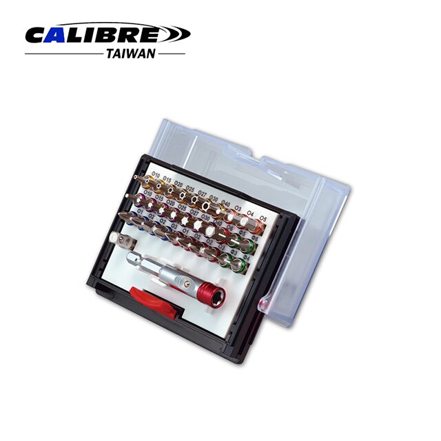 TAIWAN CALIBRE 32pc Color Coded Screwdriver Bit Accessory Tool Set with ...