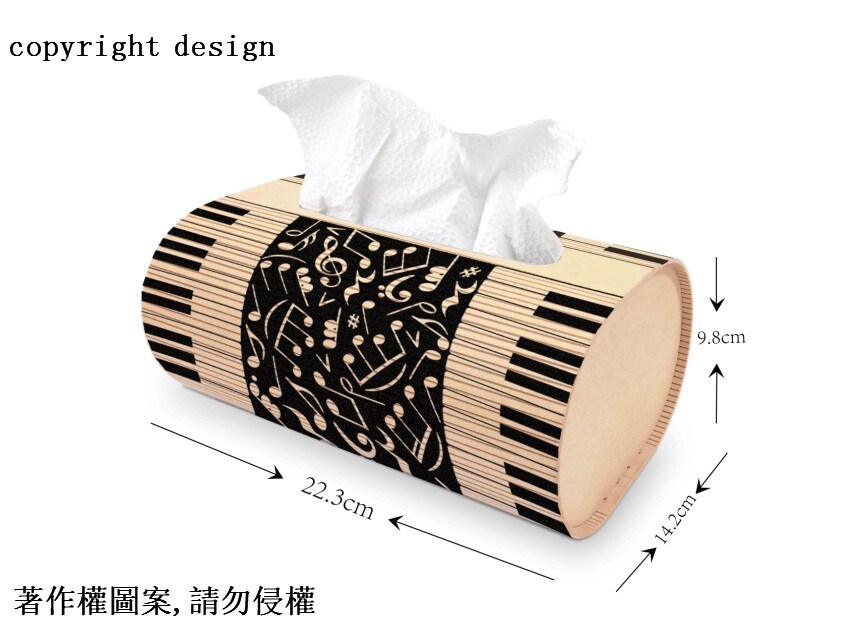 Taiwan music tissue box,MDF keyboard tissue box,piano tissue box,wood ...