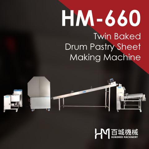 HM-660 Twin Baked Drum Pastry Sheet Making Machine | Taiwantrade